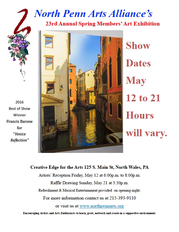 23rd Annual Spring Members’ Exhibition – North Penn Arts Alliance
