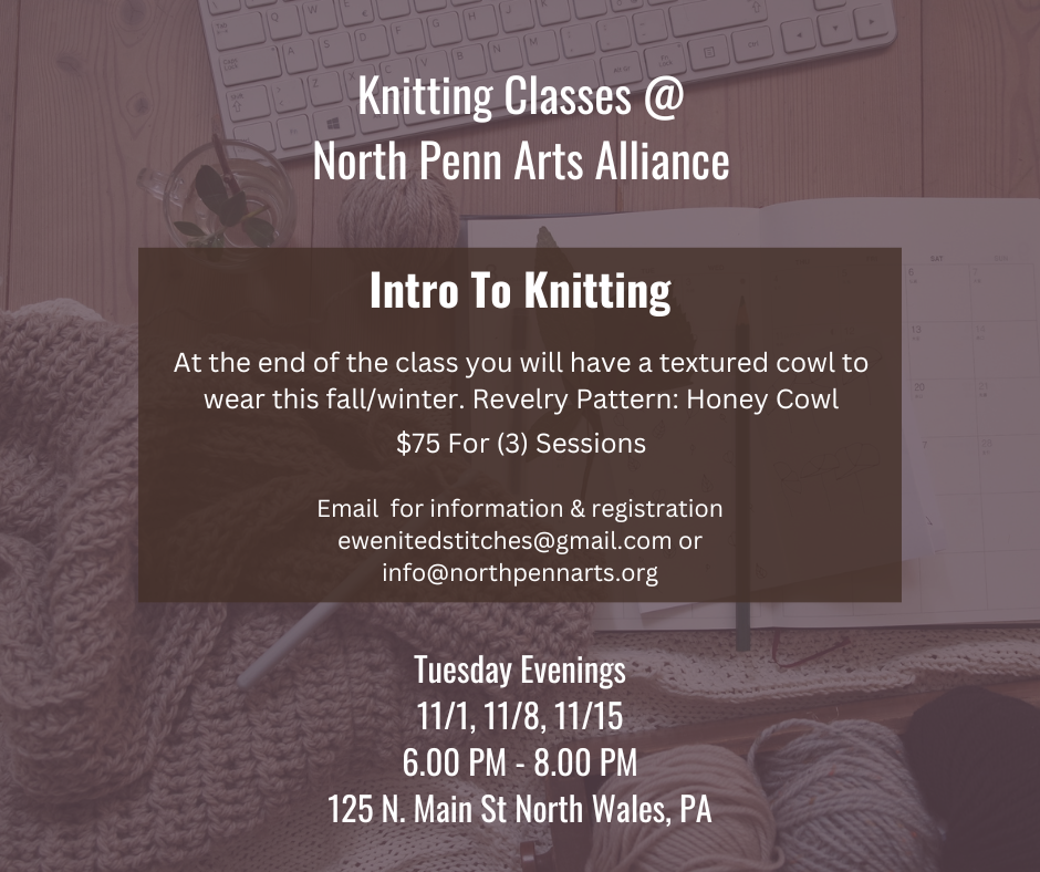 New Classes This Fall! – North Penn Arts Alliance
